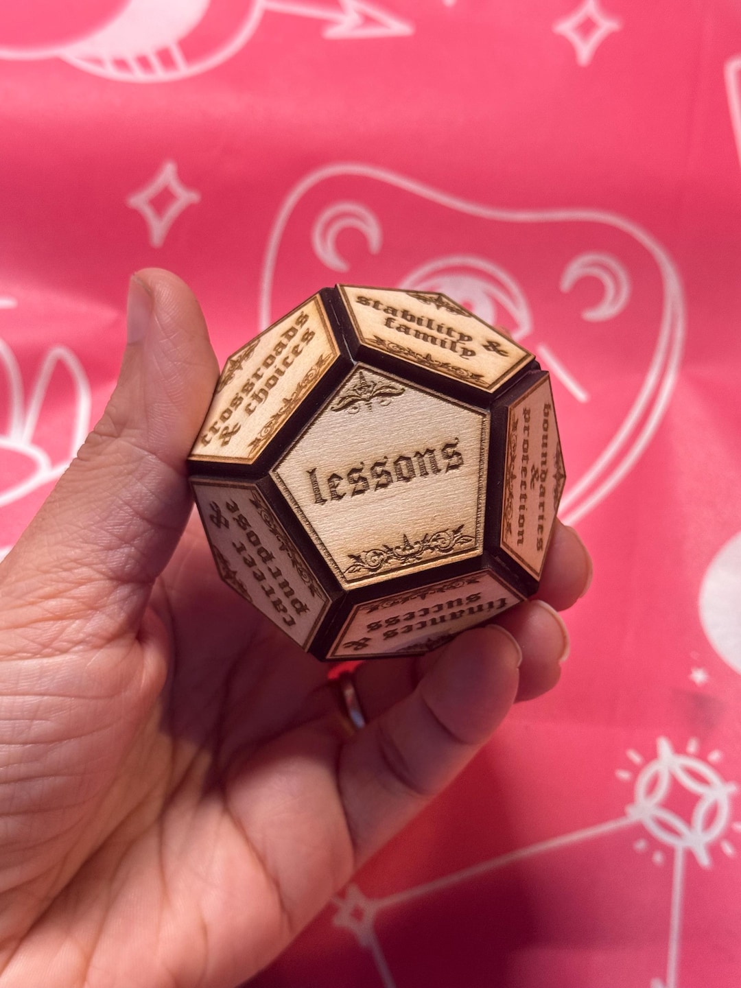 Life Theme Divination Die – Wooden Dice for Tarot-inspired Readings ...