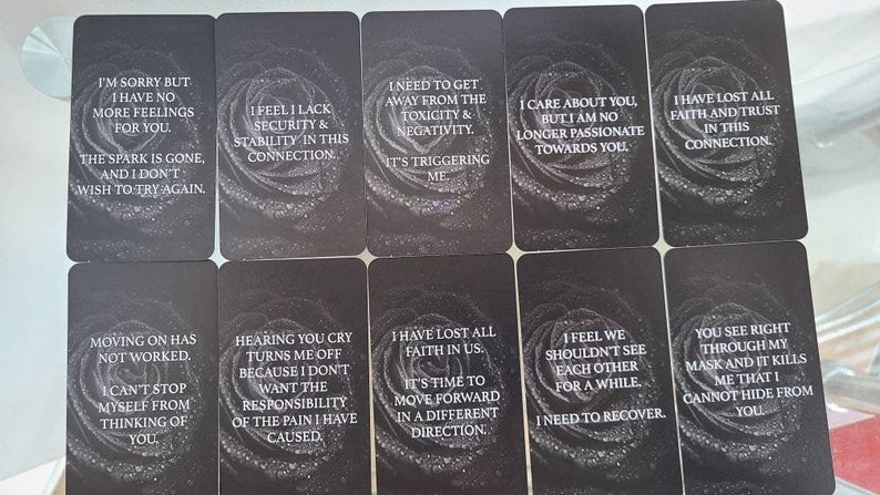 Dark Confessions Oracle Deck: Twin Flame Tarot Card Messages - Etsy