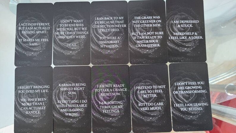 Dark Confessions Oracle Deck: Twin Flame Tarot Card Messages - Etsy