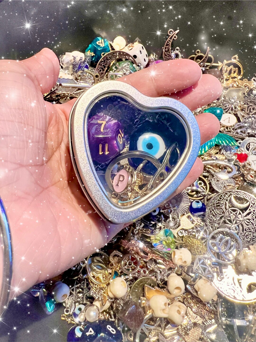 Mystery Charm Scoop in Heart Charm Divination Confetti Witch Confetti ...