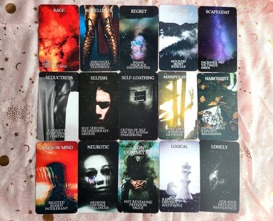 Dark Shadow Oracle Deck: 100 Cards for Shadow Work - Etsy