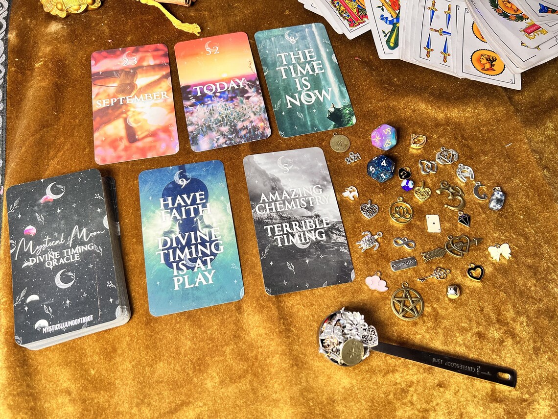 Mystical Moon Divine Timing Oracle Deck: 60 Cards - Etsy
