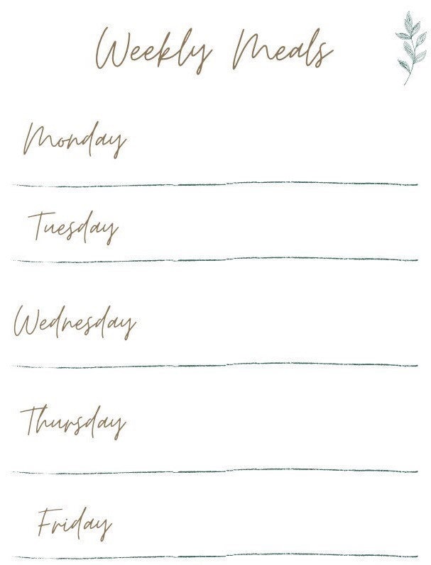 Weekly Template Bundle - Etsy