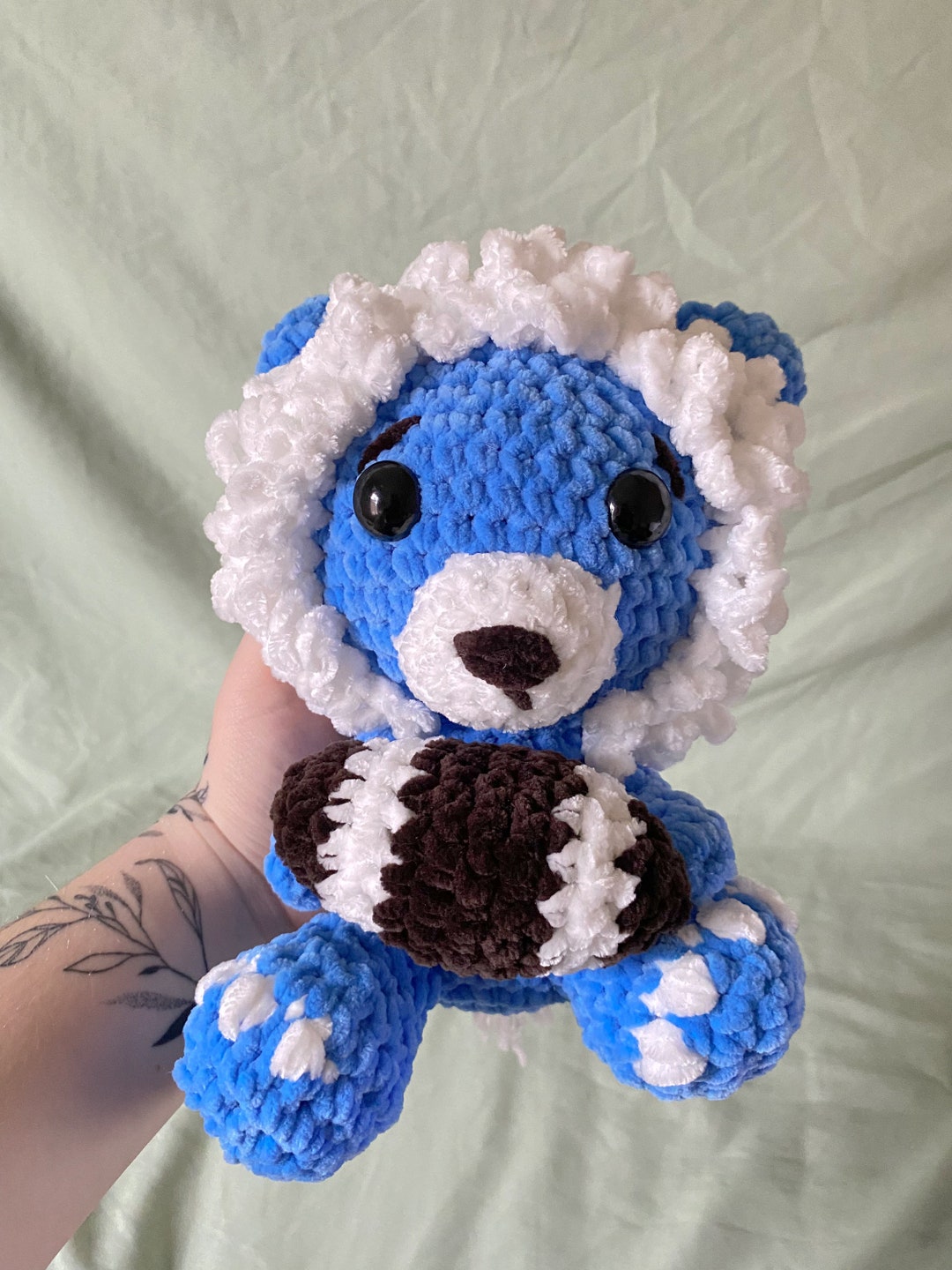 Detroit Lion Plushie Crochet Detroit Lion Theme Plushie Detroit Lions T Football T