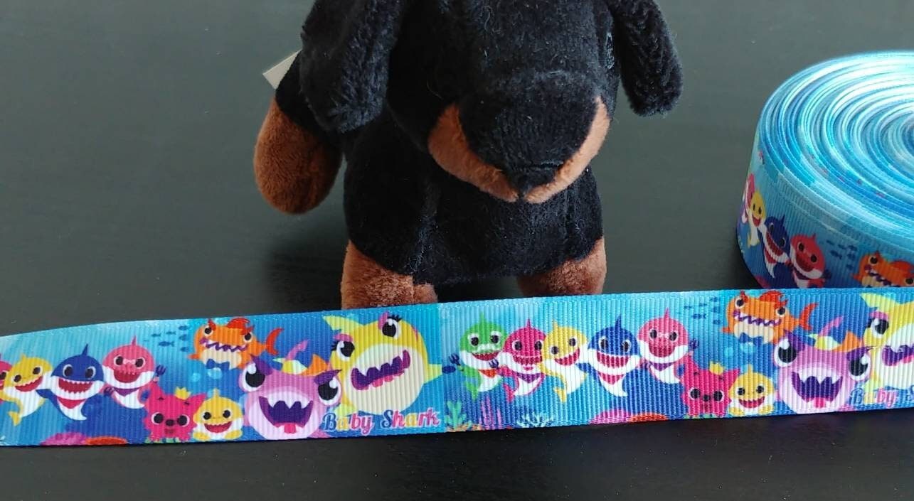 Shark Grosgrain Ribbon, Cartoon Grosgrain Ribbon, Sea Animals Grosgrain ...