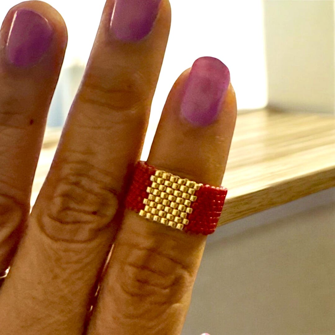 Seed Bead Rings Miyuki Seed Bead Rings Customized to Order - Etsy