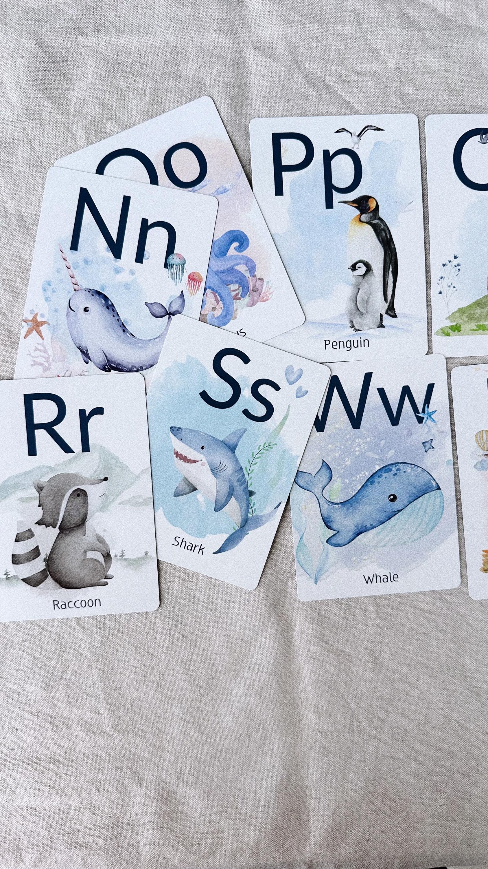 ABC English Alphabet Flashcards – Montessori Cards. Fun & Educational ...