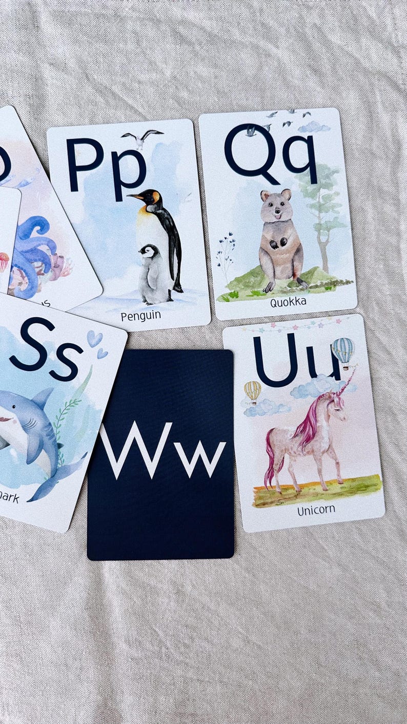 ABC English Alphabet Flashcards – Montessori Cards. Fun & Educational ...