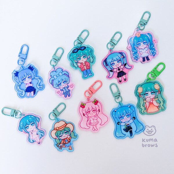 Hatsune Miku Keychain - Etsy