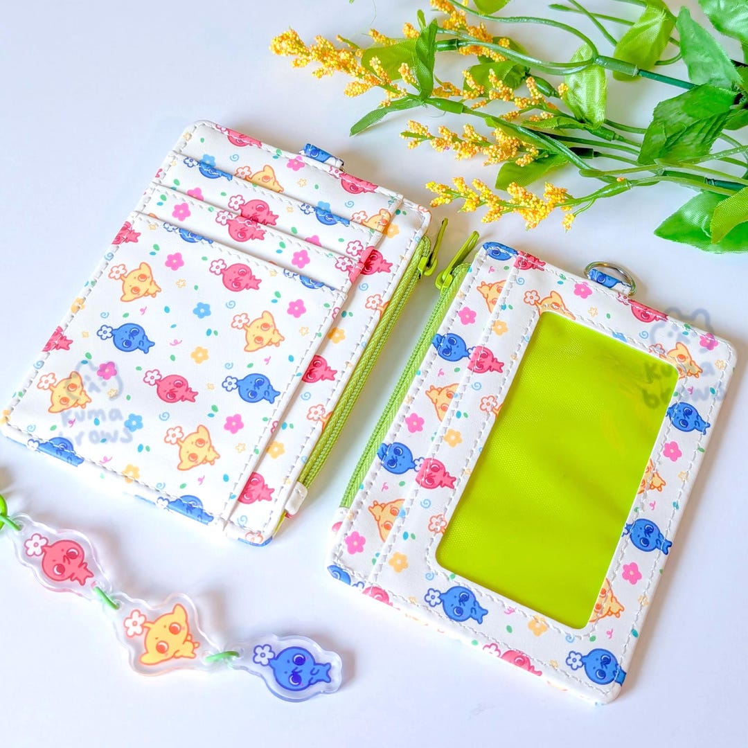 Pikmin Lanyard Slim Card Wallet and Linking Charm - Etsy