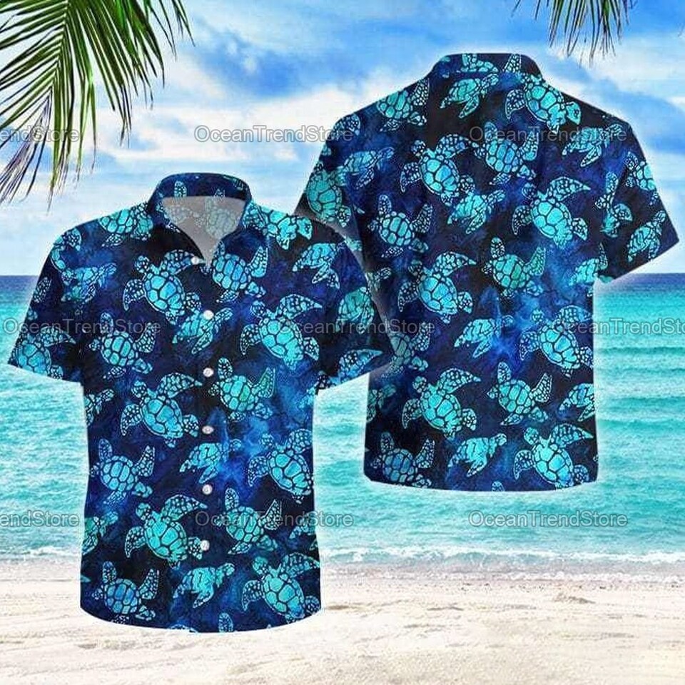 Turtle Hawaiian Shirt, Tropical Turtle Beach Shirt sold by Gavin Miller ...