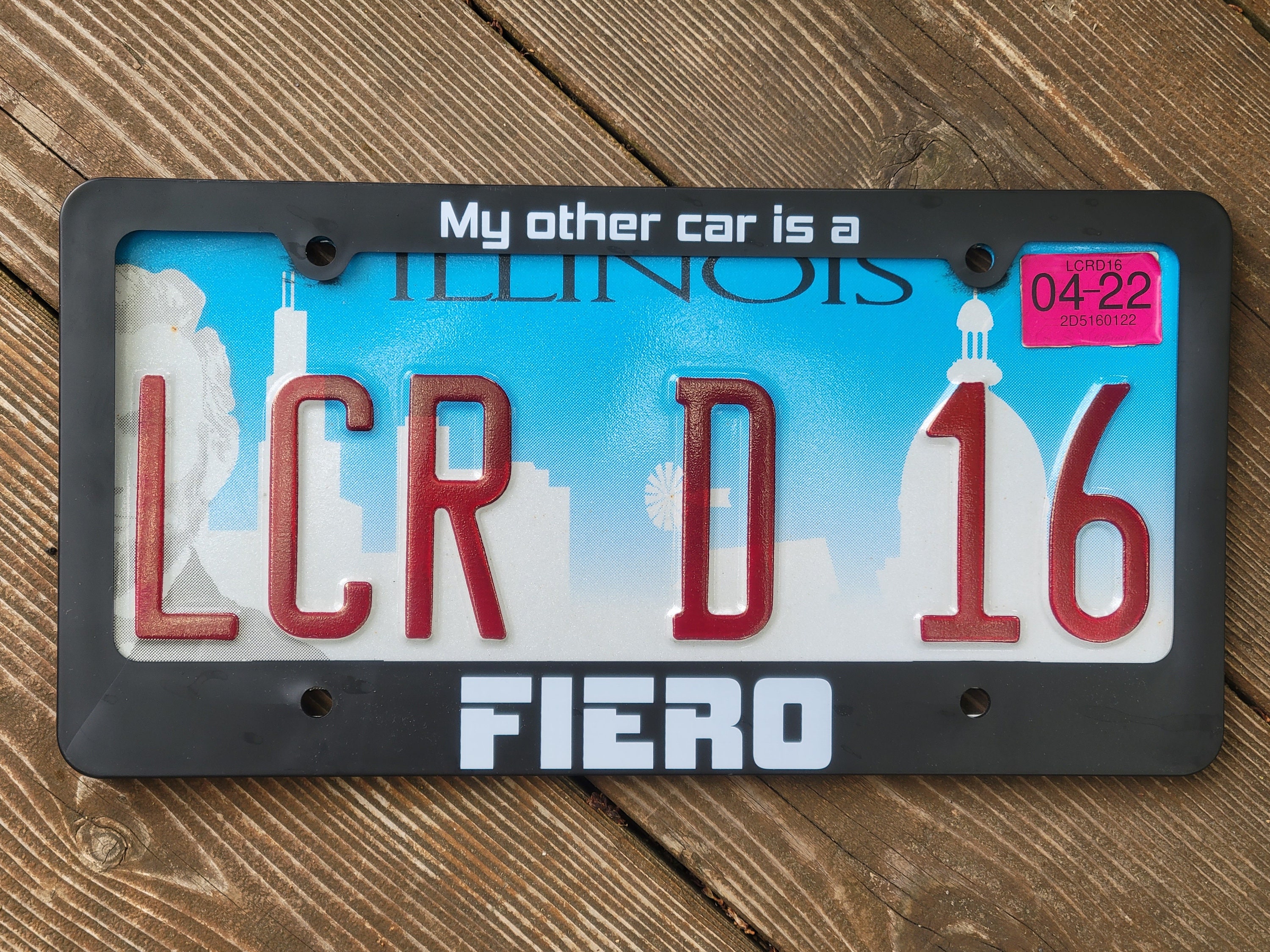 Pontiac Fiero License Plate Frame; License Plate Frame for Your Daily ...