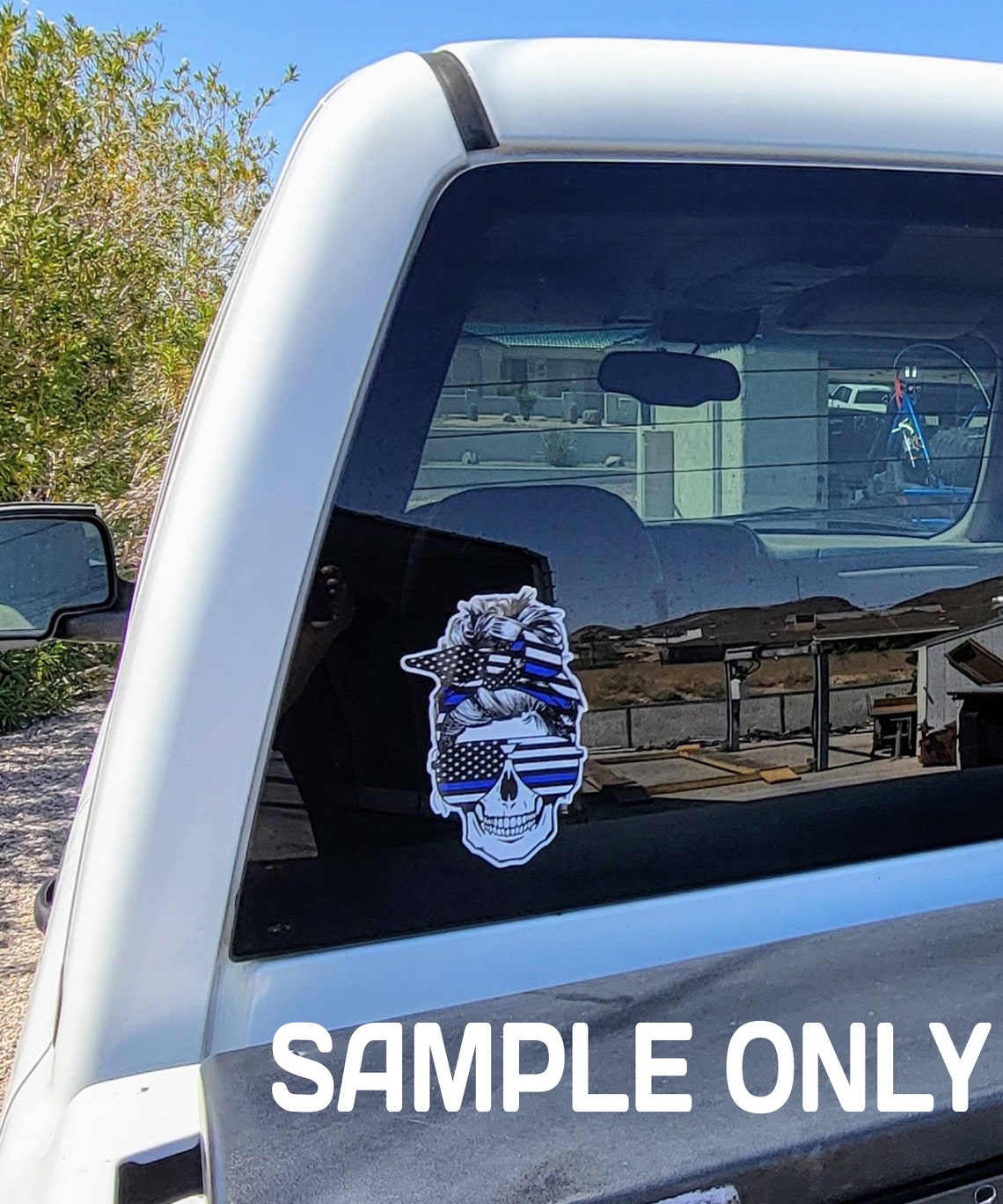 Wave Stickers Wave Decal Lady Skull Stickers Messy Bun - Etsy