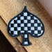 Checkered Spade Embroidery Design - Etsy