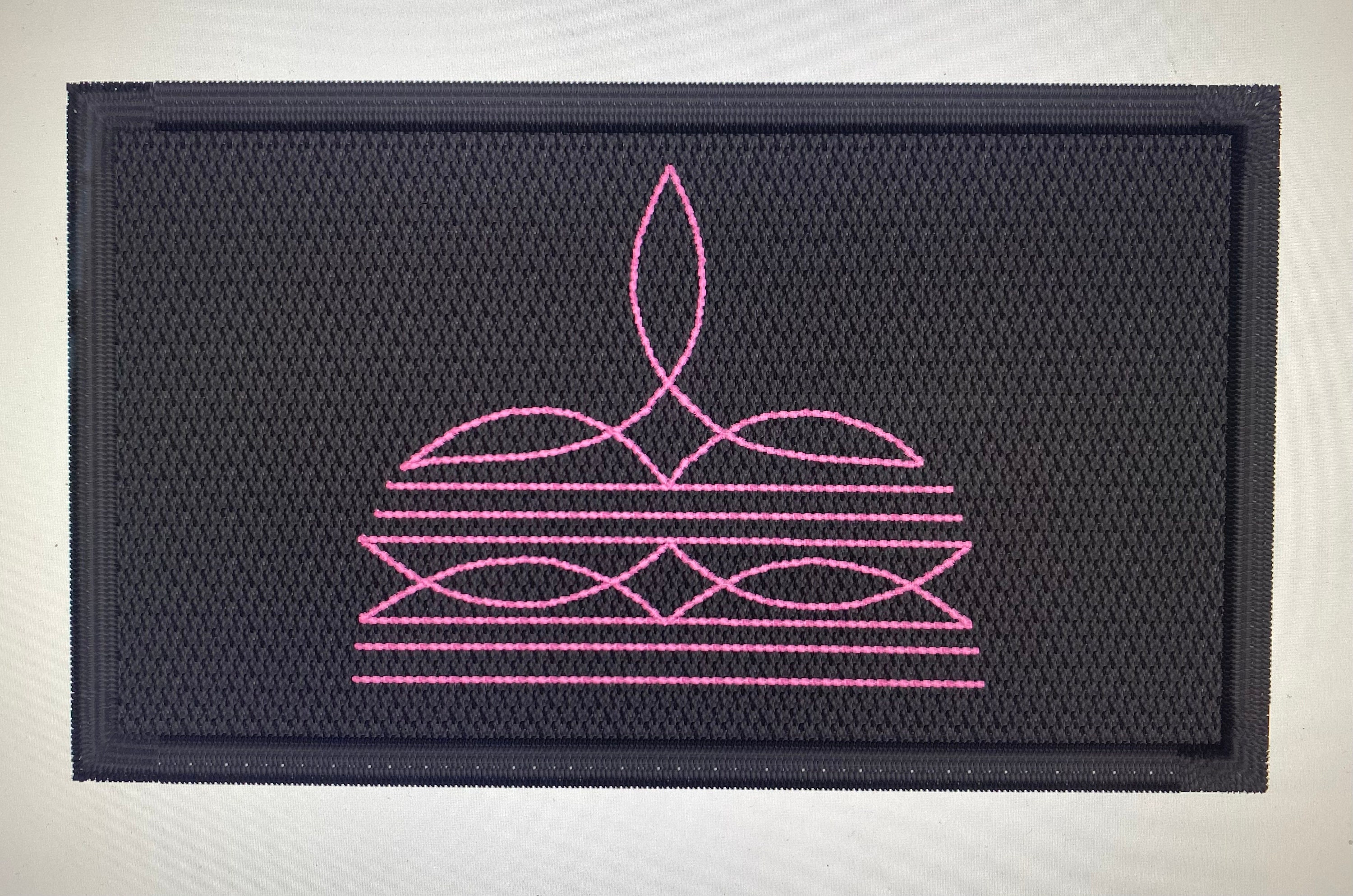 Boot Stitch Patch Embroidery Design - Etsy