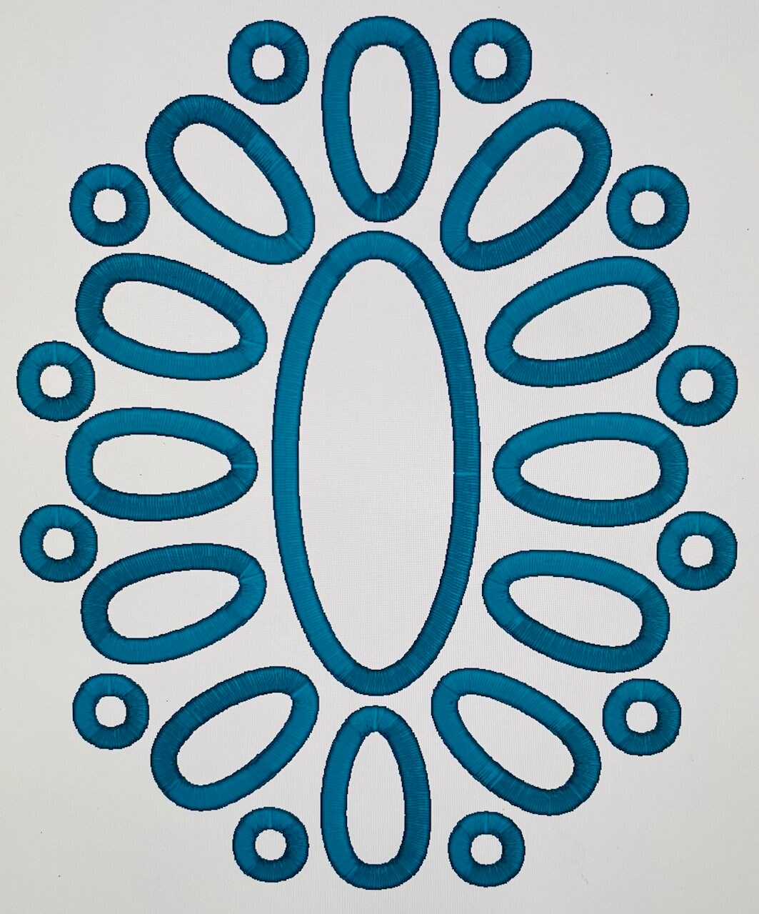 Turquoise Cluster Embroidery Design 2 - Etsy