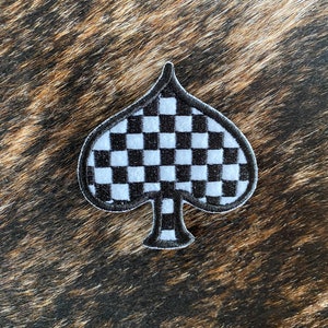 Checkered Spade Embroidery Design - Etsy