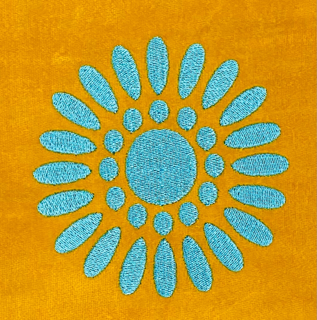 Turquoise Cluster Embroidery Design - Etsy