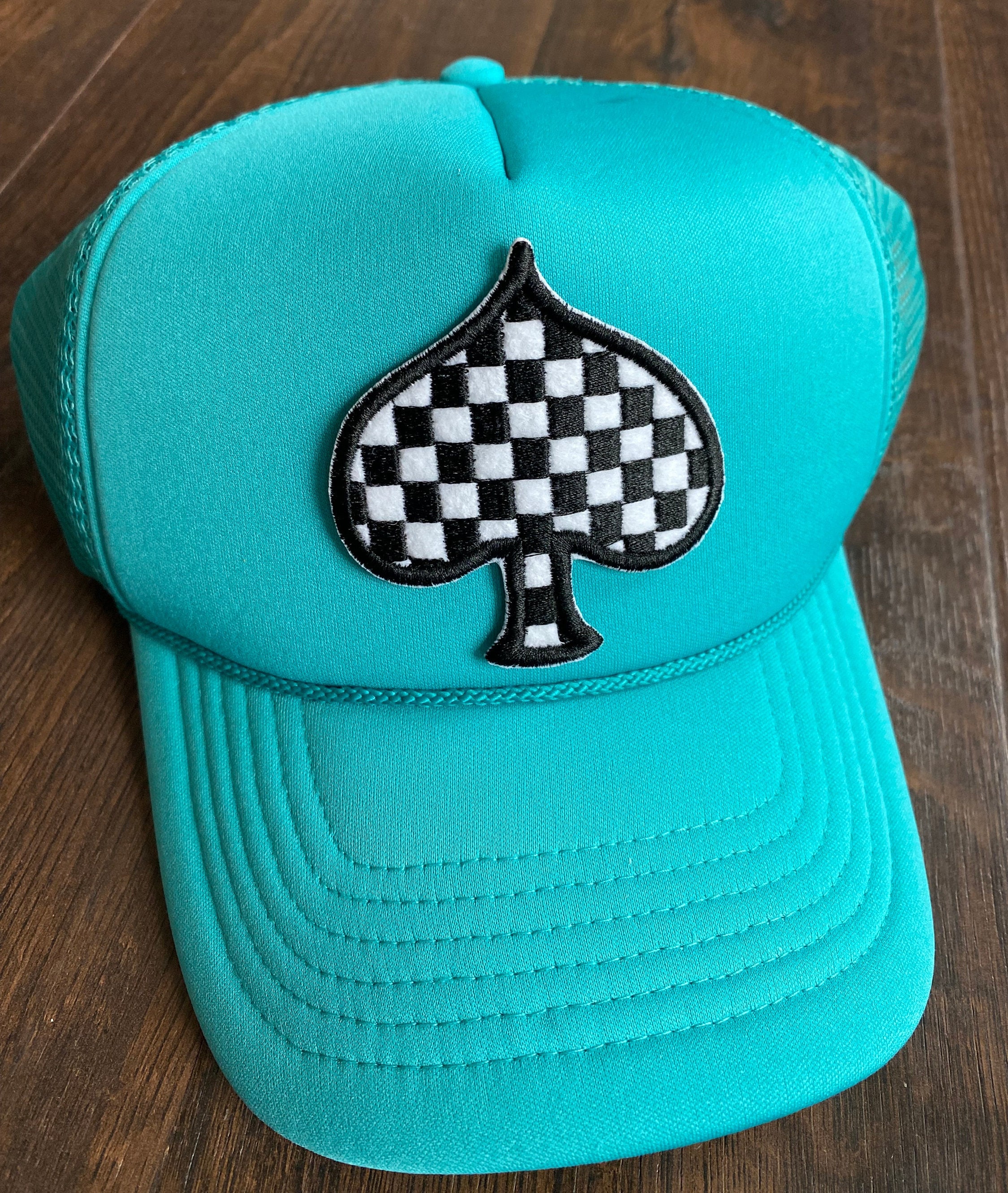 Checkered Spade Embroidery Design - Etsy