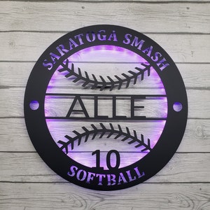 LED Custom Metal Sports Sign/baseball/softball Sign/college - Etsy
