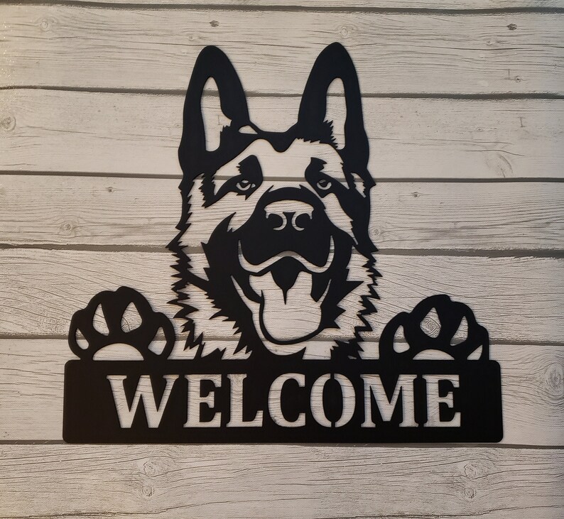 Personalized Welcome German Shepherd Metal Sign/customizable - Etsy