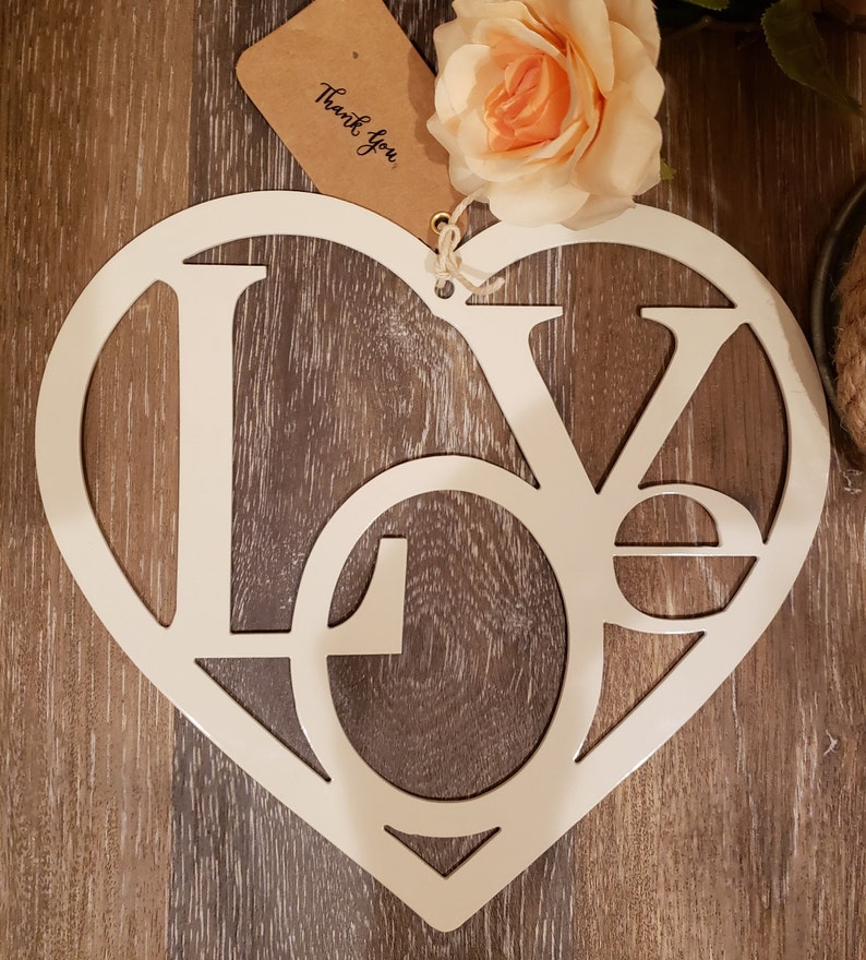 Love Heart Metal Sign/mother's Day Gift/anniversary - Etsy