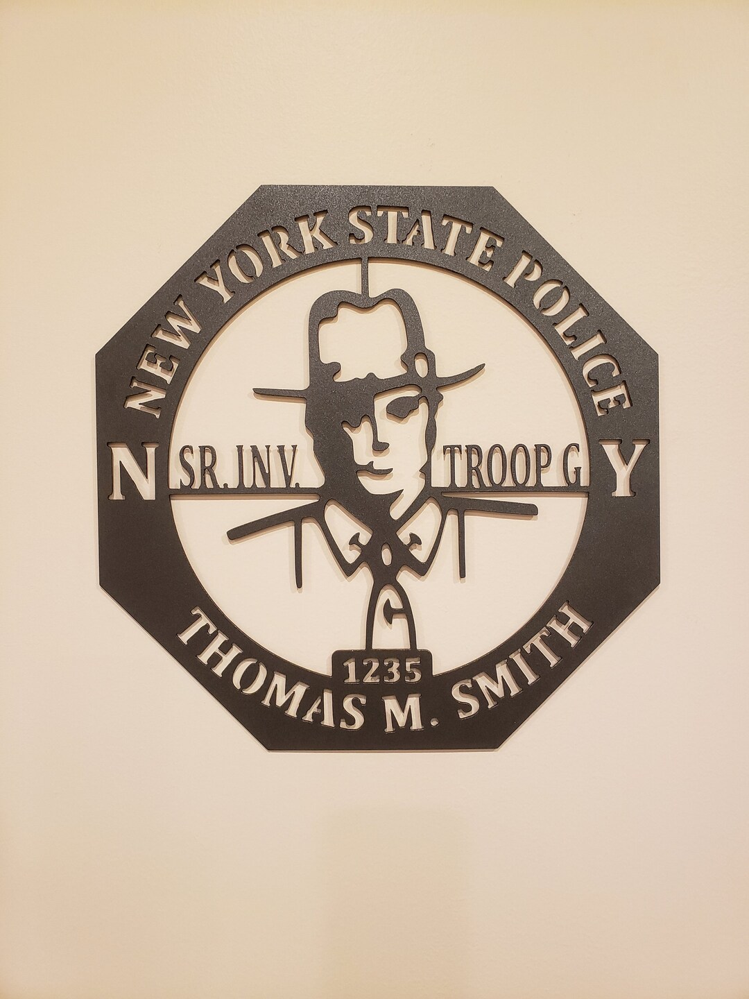 NYS Trooper/police Custom Metal Sign/metal Shield/retirement Gift/ny ...