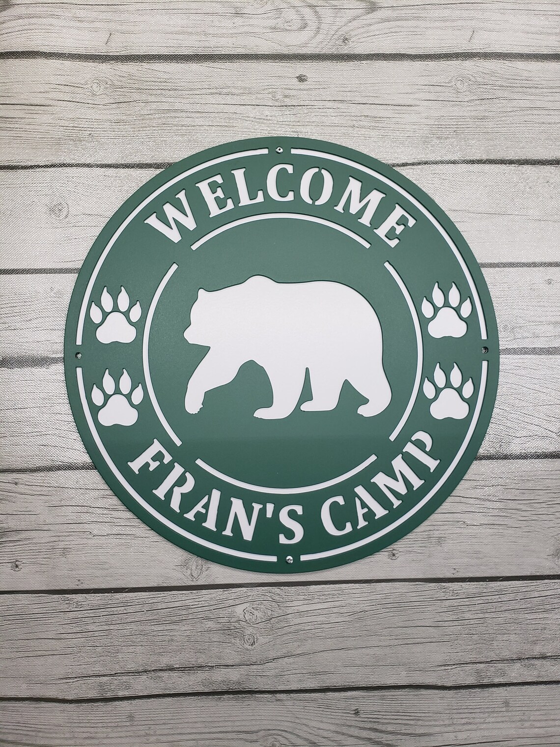 Personalized Campers Metal Sign Custom Bear Welcome Sign | Etsy