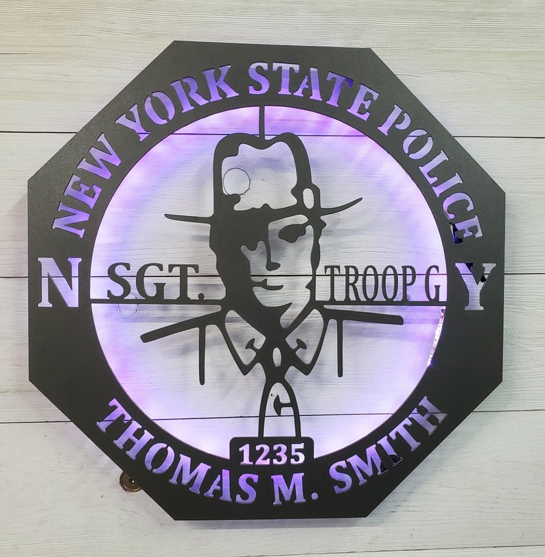 LED Lit NYS Trooper NYS Police Custom Metal Sign Custom | Etsy