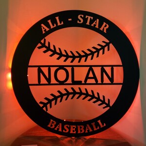LED Custom Metal Sports Sign/baseball/softball Sign/college - Etsy