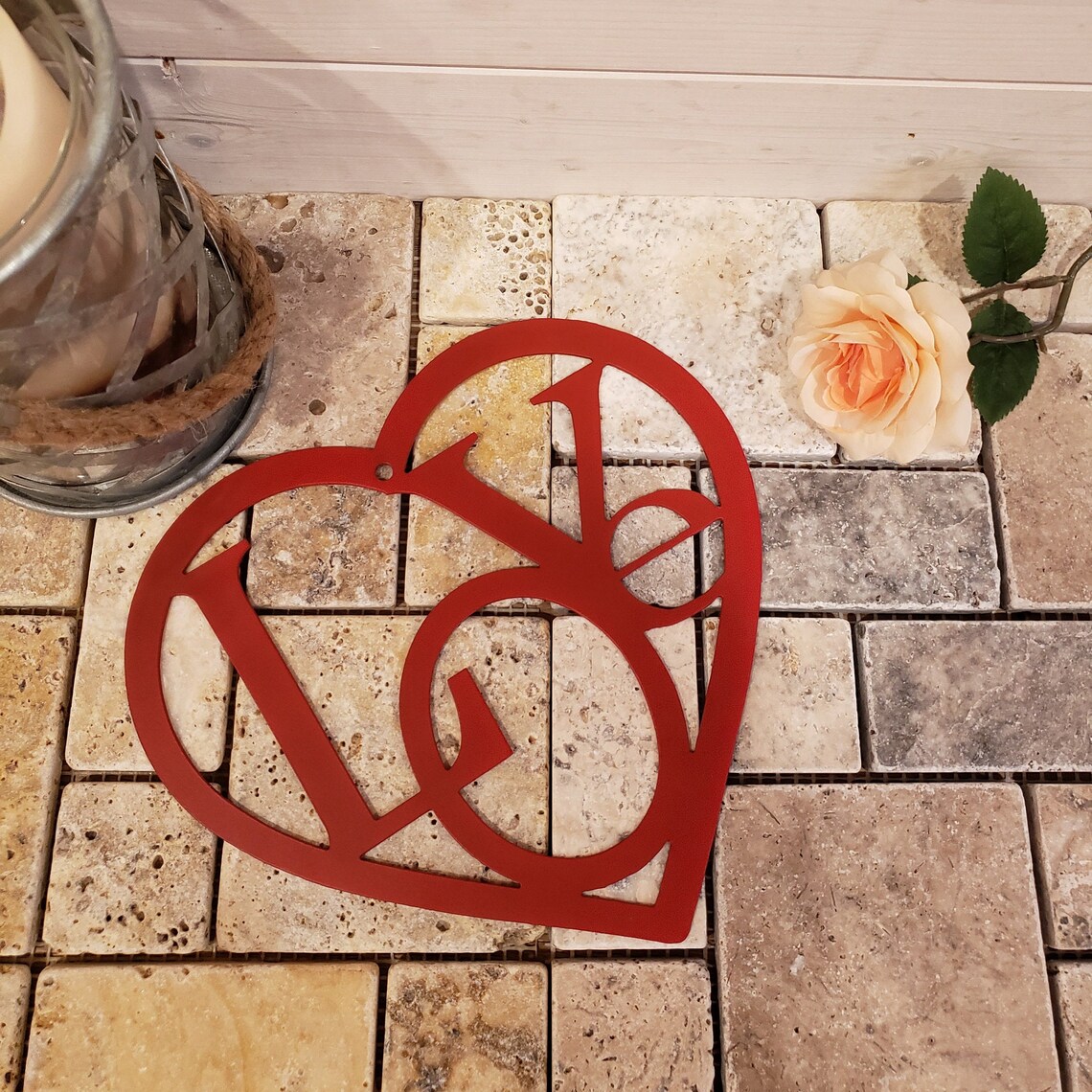 Love Heart Metal Sign/Mother's Day Gift/Anniversary | Etsy