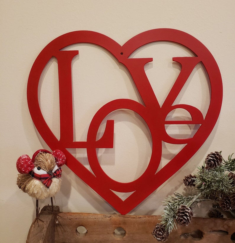 Love Heart Metal Sign/mother's Day Gift/anniversary - Etsy