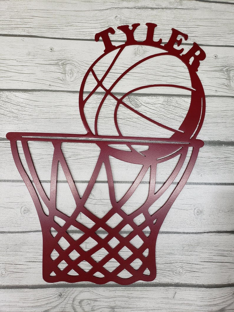 Personalized Basketball Name Sign/custom Metal Basketball With - Etsy