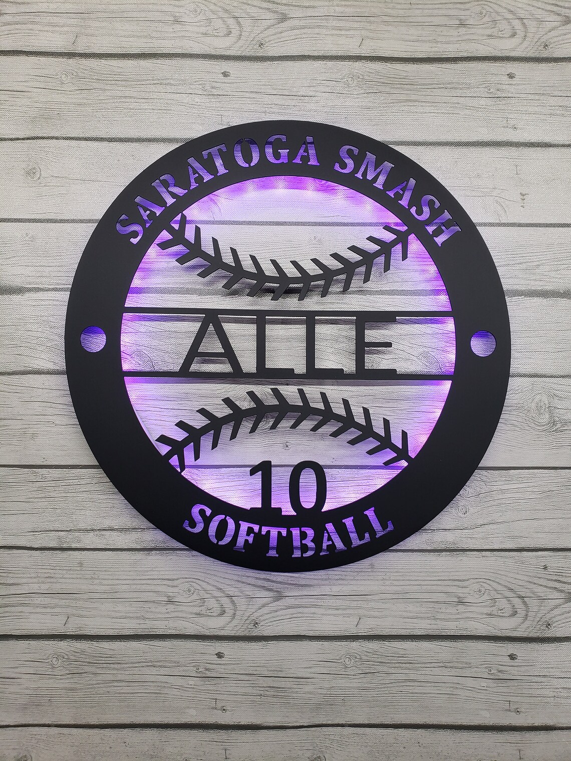 LED Custom Metal Sports Sign/softball/baseball Sign/college | Etsy