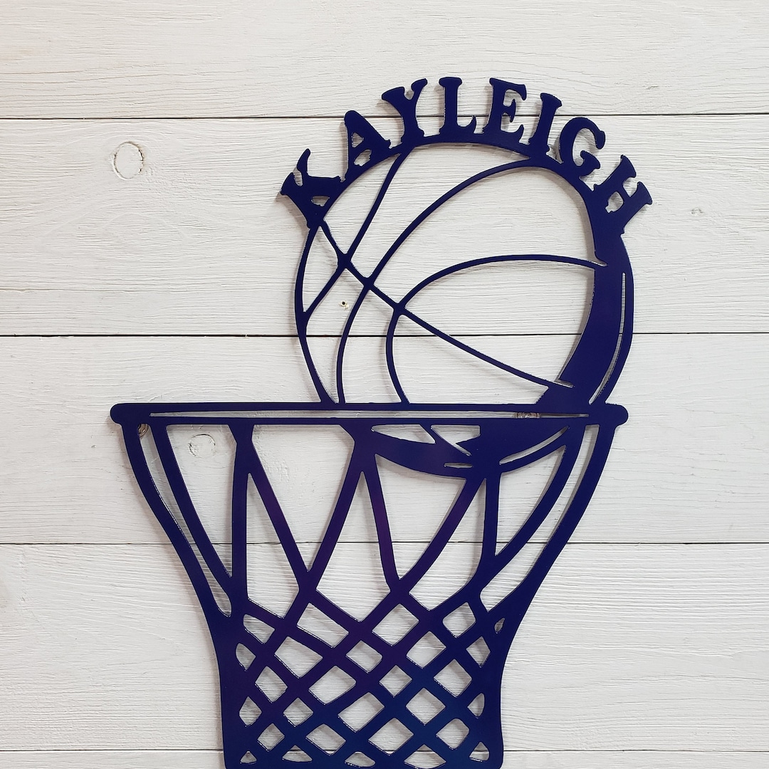 Personalized Basketball Name Sign/custom Metal Basketball With Hoop ...