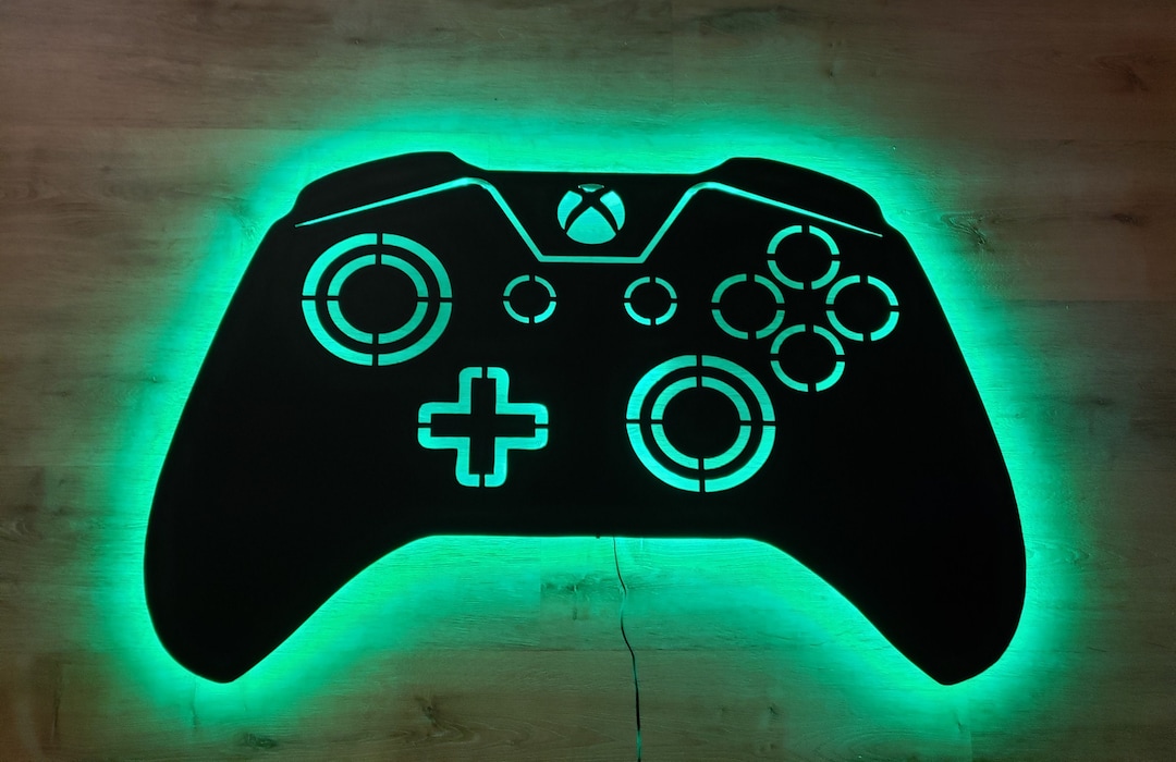 LED Lit Game Room Metal Sign/game Room Controller Wall Art/kids Room ...
