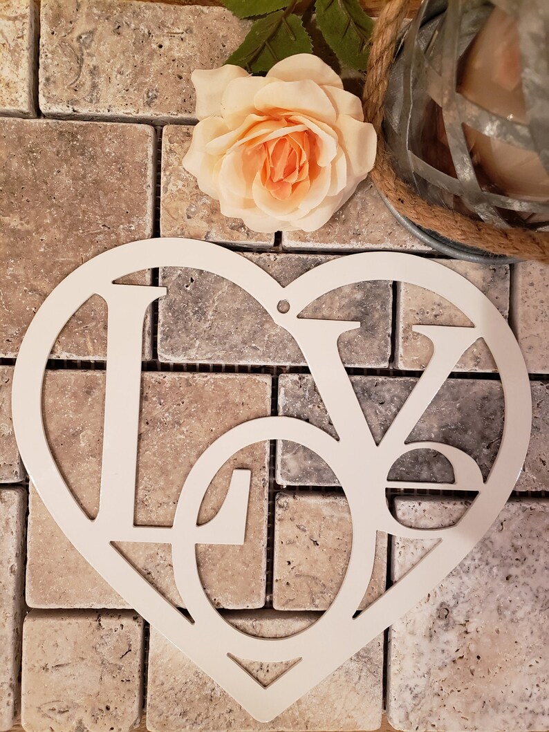 Love Heart Metal Sign/mother's Day Gift/anniversary - Etsy