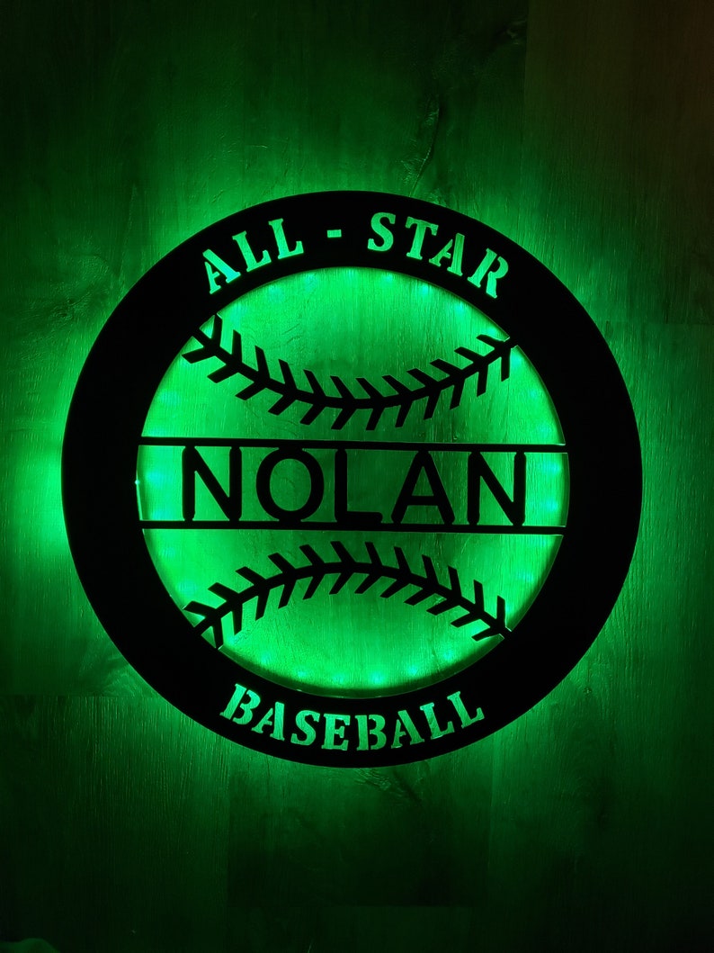 LED Custom Metal Sports Sign/softball/baseball Sign/college | Etsy