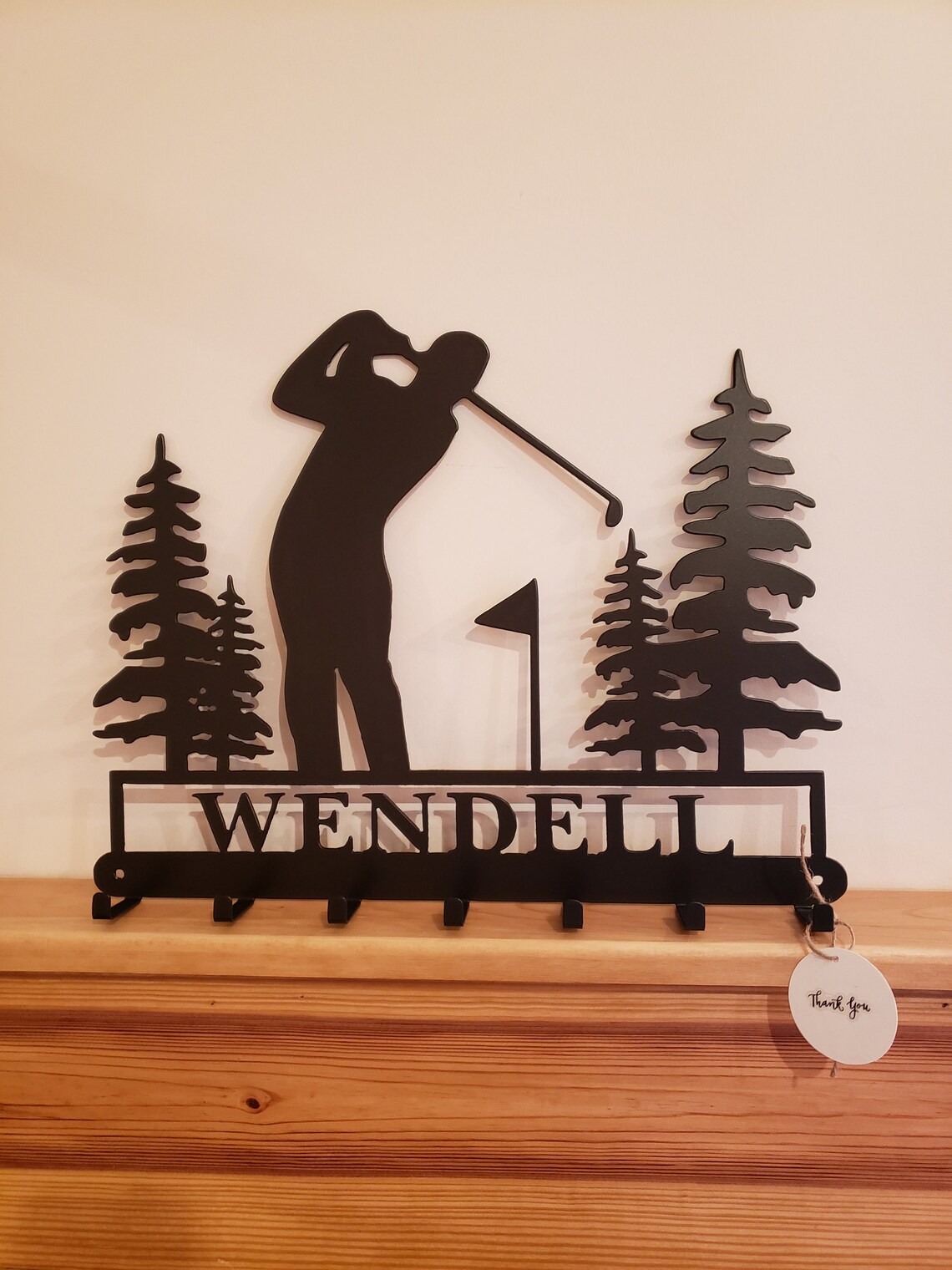 Custom Metal Golf Sign With Hooks/grandpa/pop Gift/metal Key - Etsy