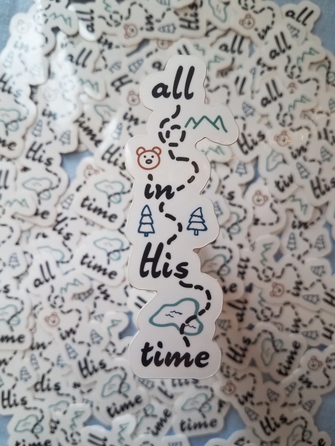 Christian Sticker, Mini Waterproof Sticker, Map, Life is a Journey ...