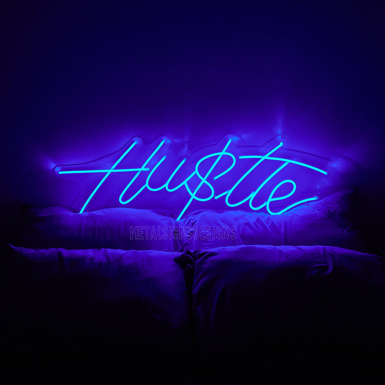 HUSTLE Neon Sign Led Light Home Decor, Custom Neon Sign, Decoration ...