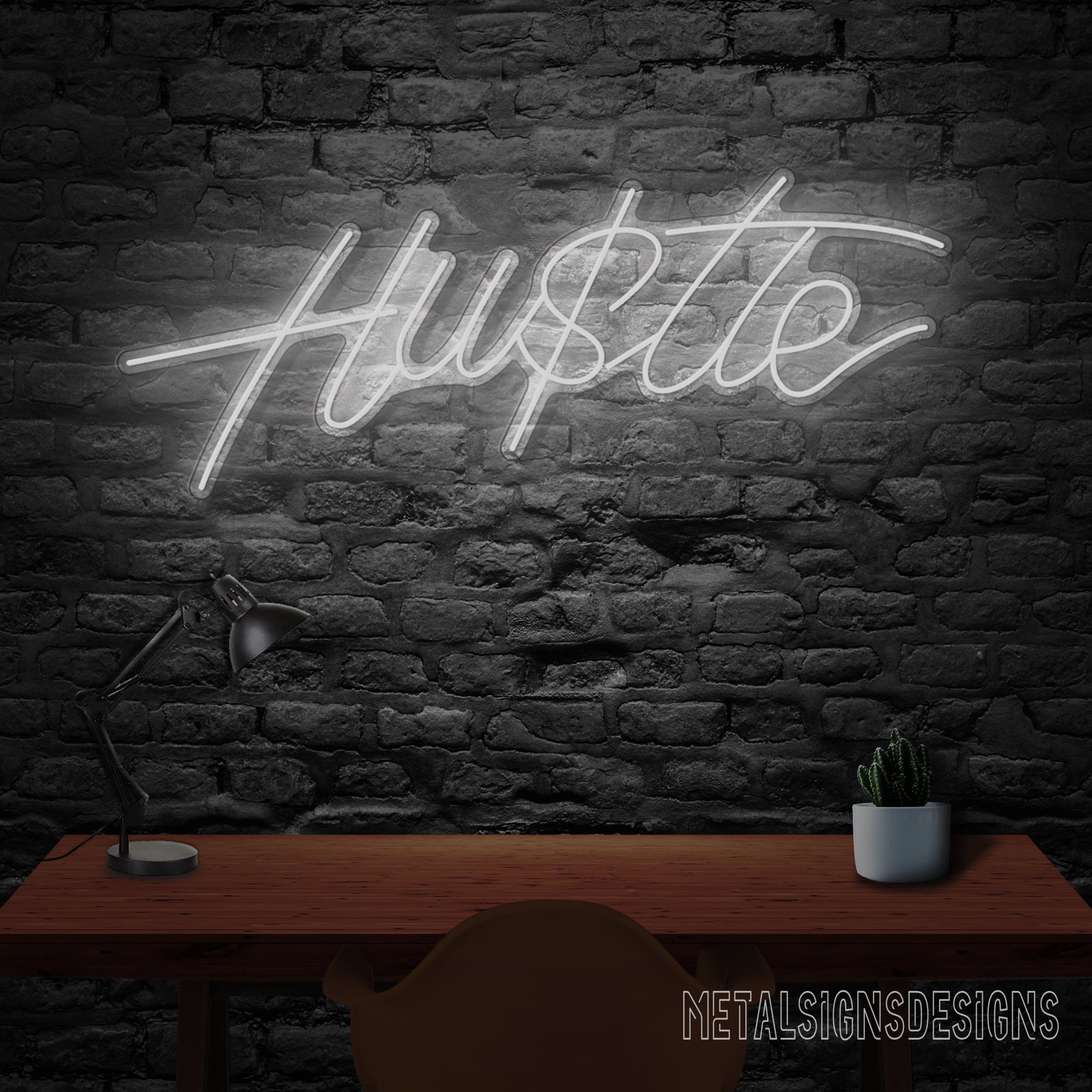 HUSTLE Neon Sign Led Light Home Decor, Custom Neon Sign, Decoration ...
