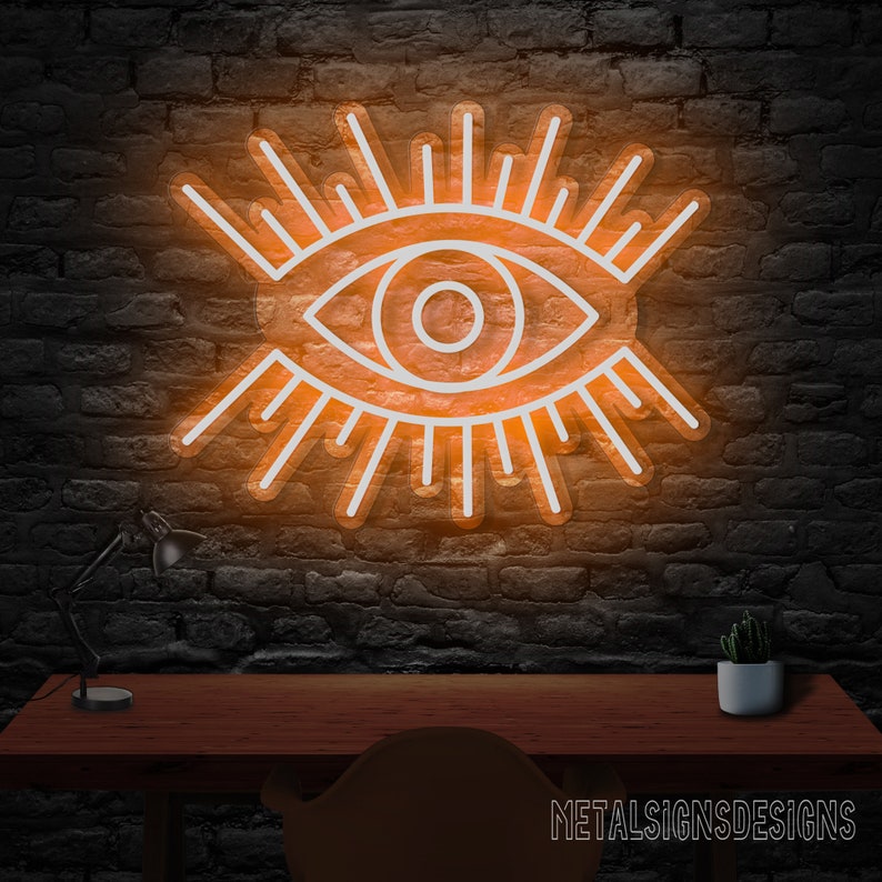 EYE Neon Sign Led Light Home Decor Custom Neon Sign | Etsy