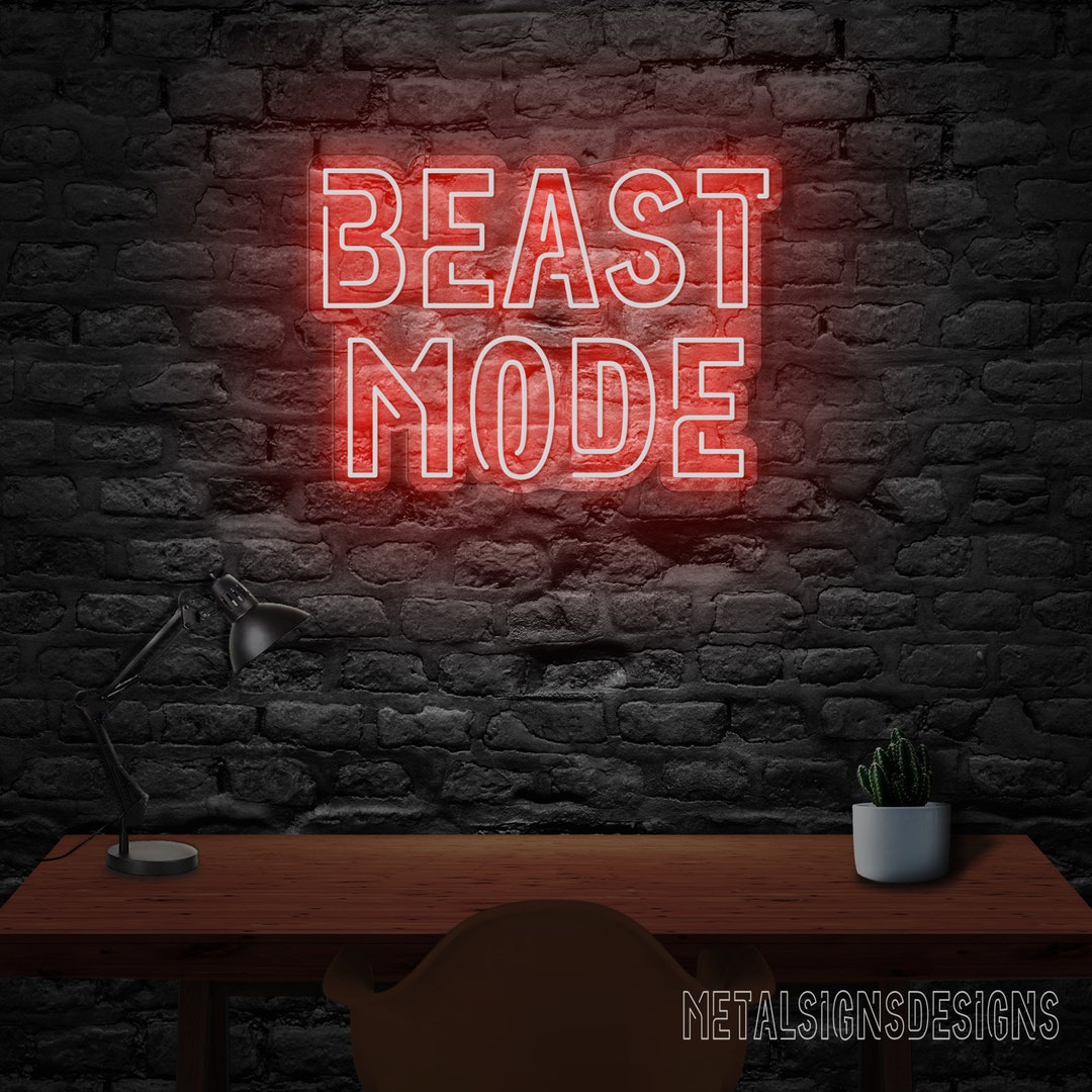 Beast Mode Neon Sign Led Light Home Decor, Custom Neon Sign,decoration ...