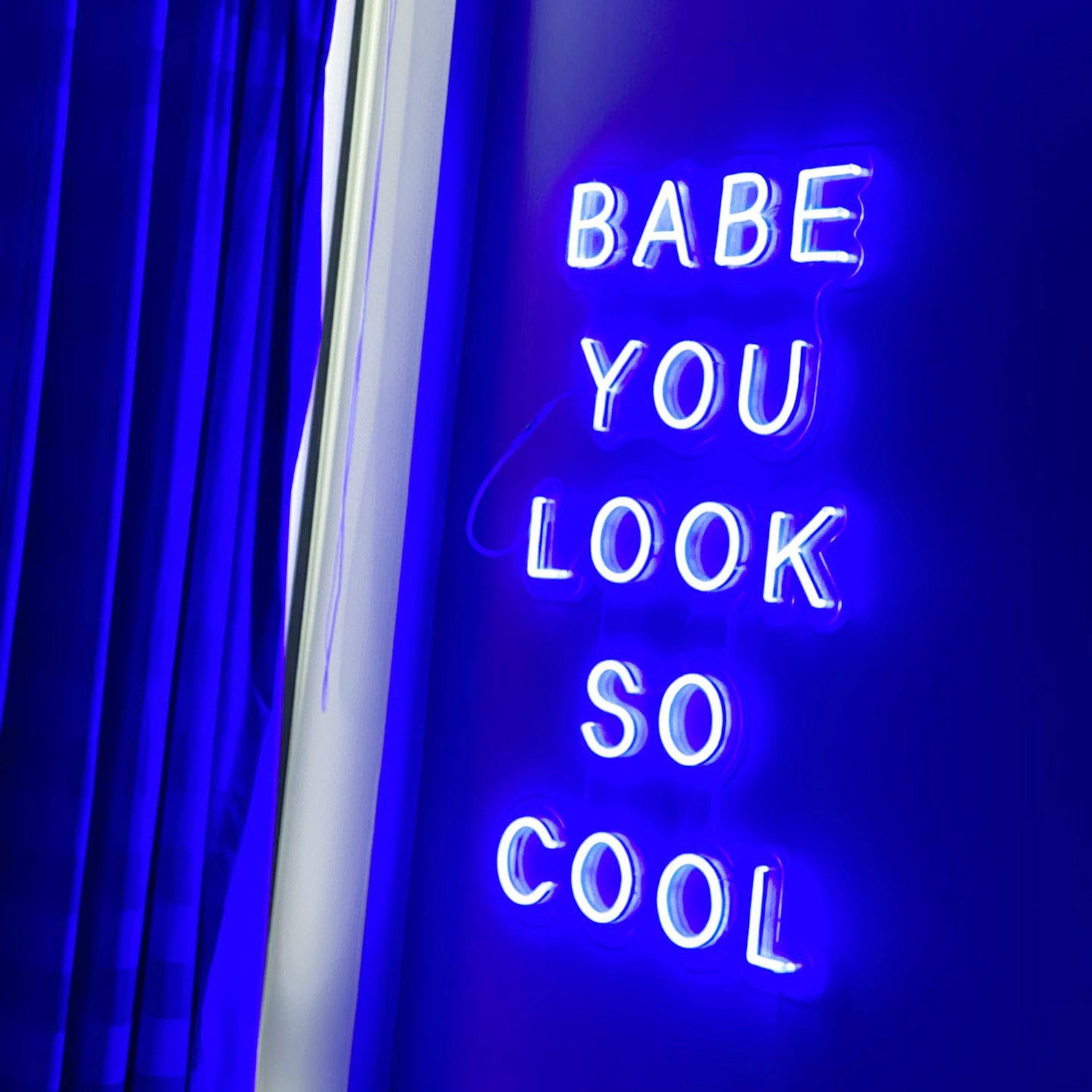 Babe You Look so Cool Neon Sign Led Light Custom Neon Sign - Etsy