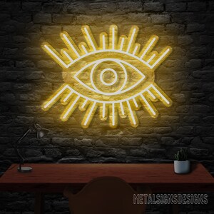 EYE Neon Sign Led Light Home Decor, Custom Neon Sign, Decoration Hand ...