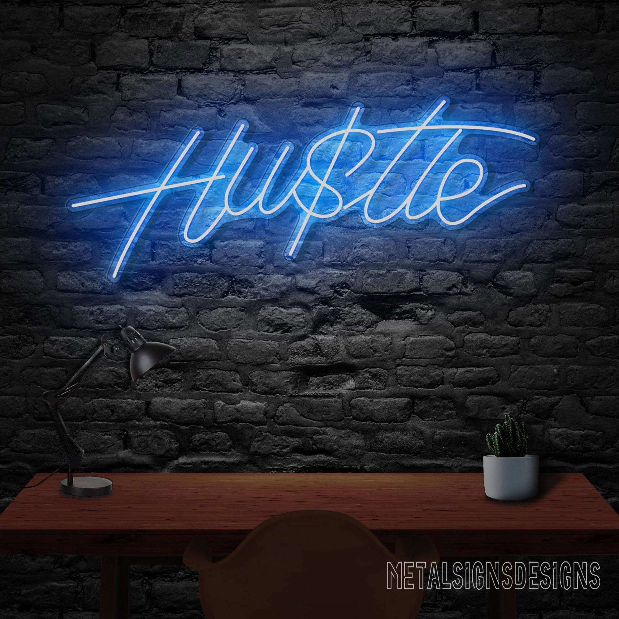 HUSTLE Neon Sign Led Light Home Decor, Custom Neon Sign, Decoration ...