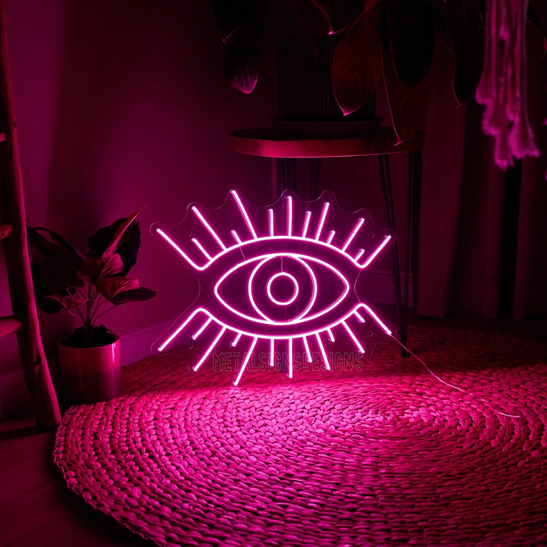 EYE Neon Sign Led Light Home Decor, Custom Neon Sign, Decoration Hand ...