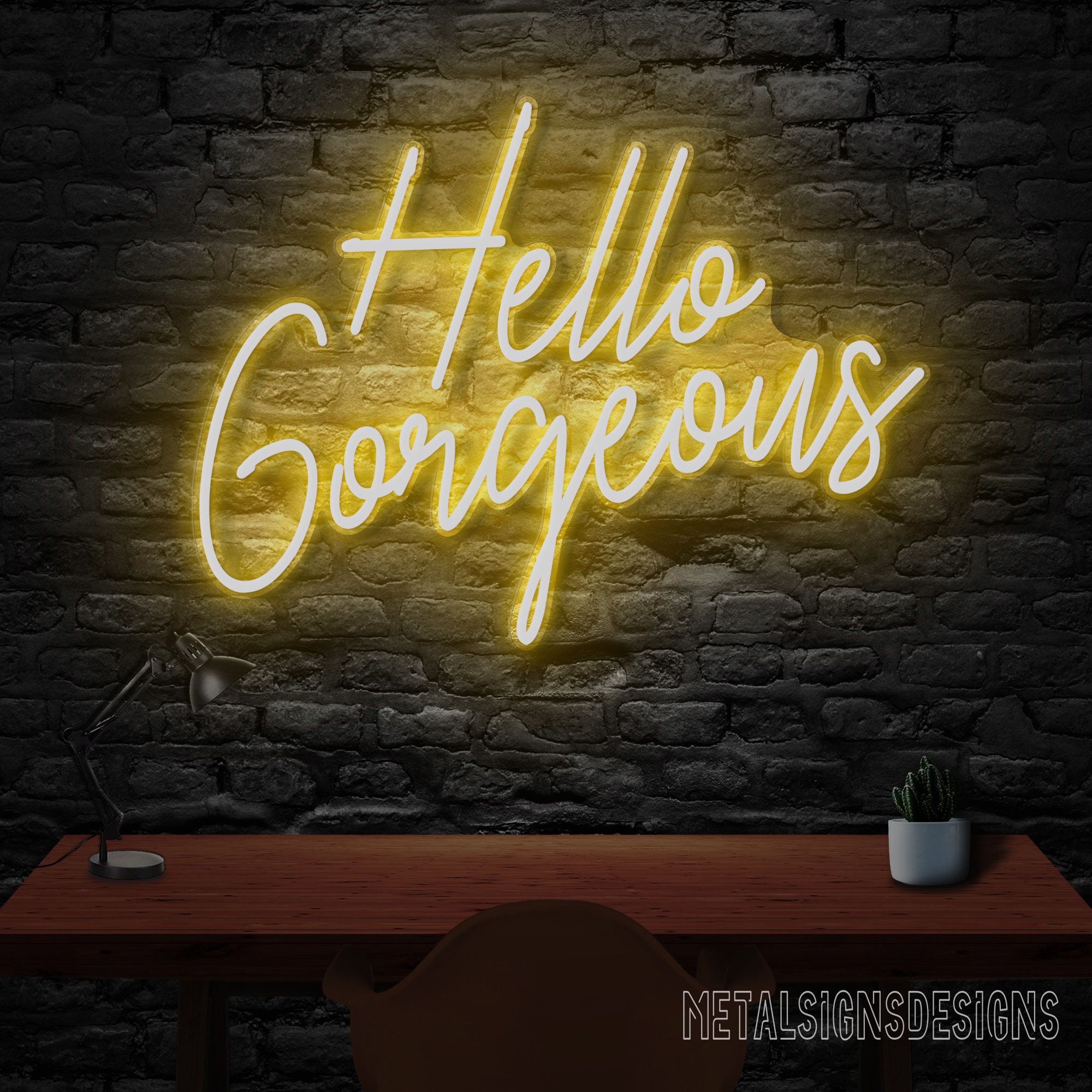 Hello Gorgeous Neon Sign Led Light Custom Neon Sign | Etsy