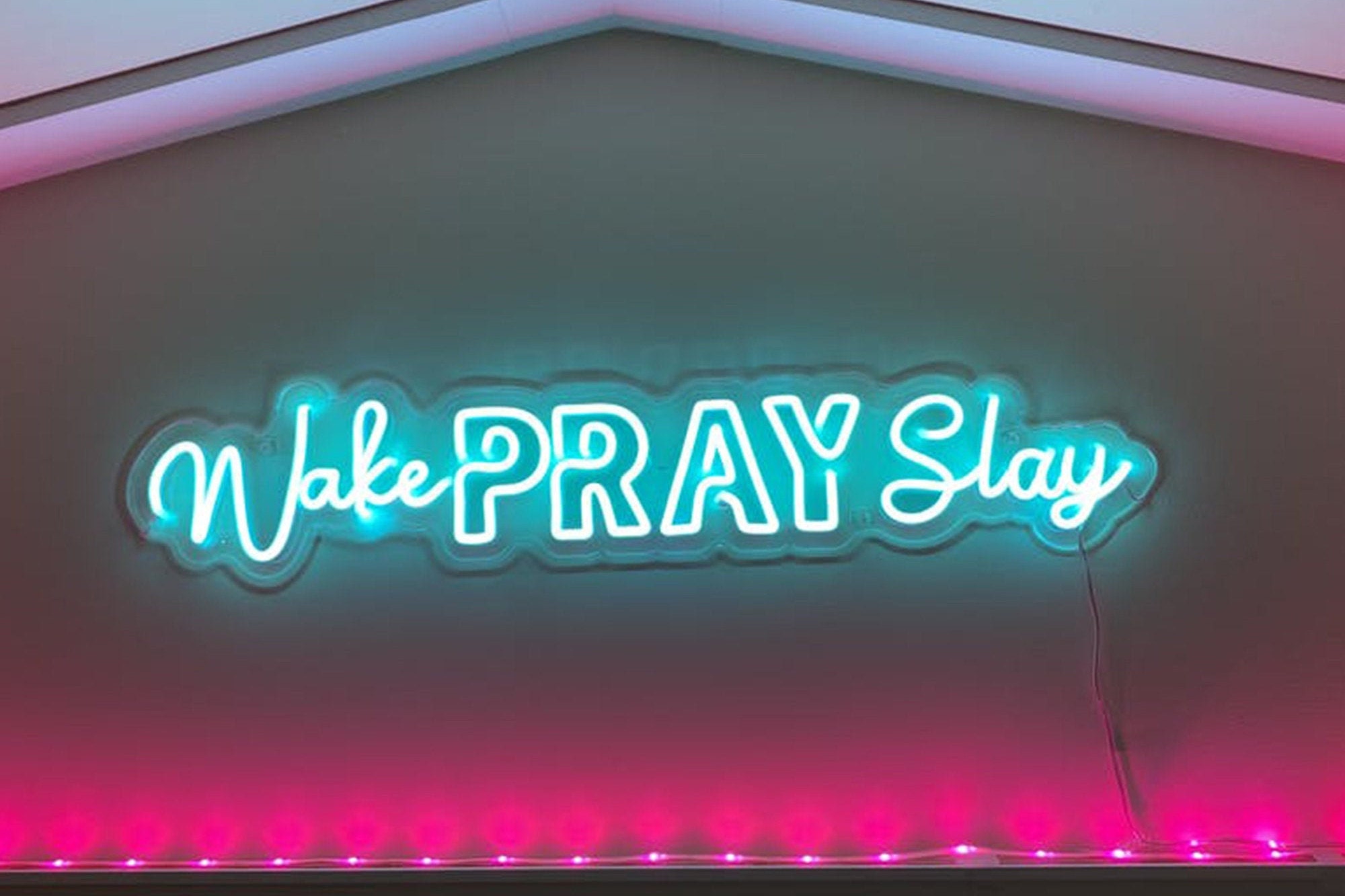 Wake Pray Slay Neon Sign Led Light Home Decor Custom Neon | Etsy